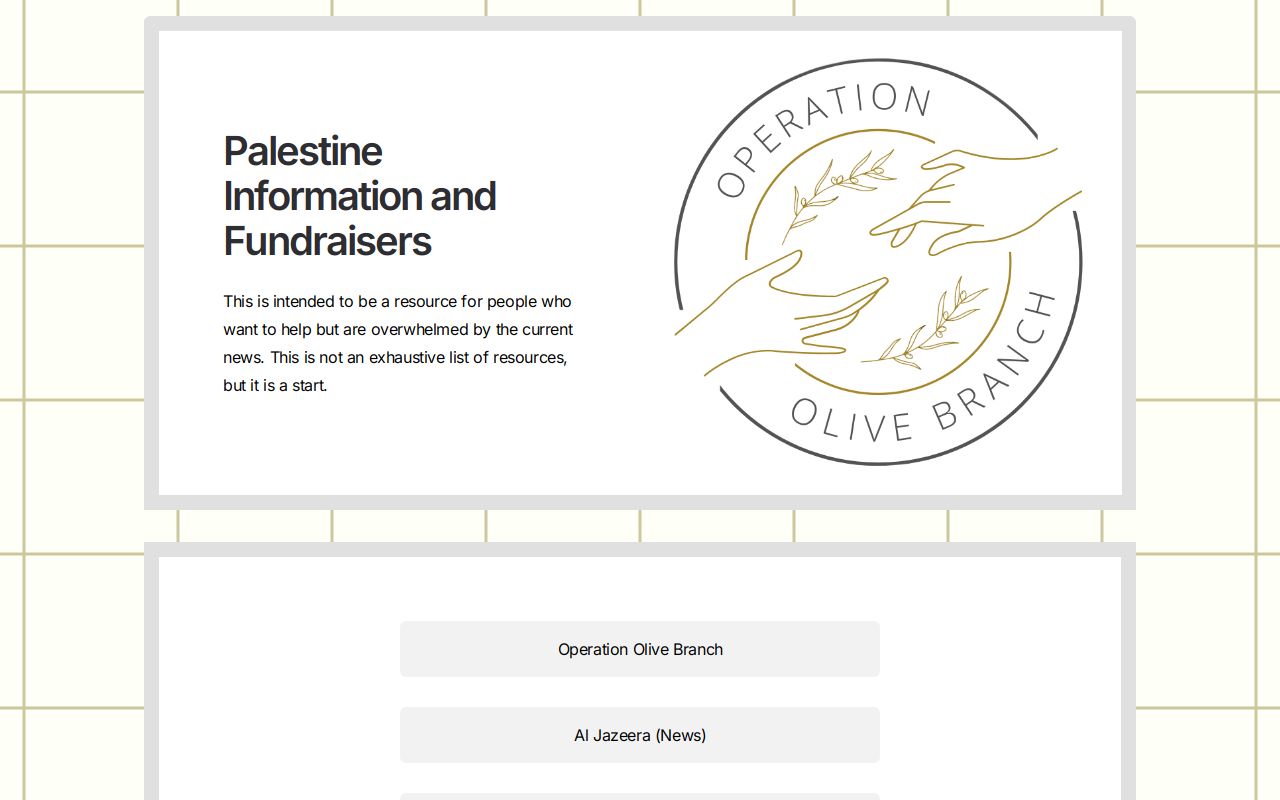 Palestine info sheet